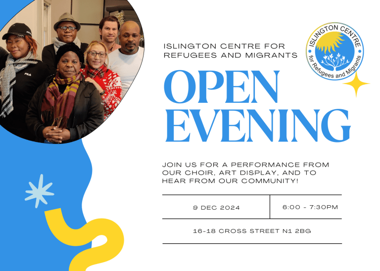 Open Evening Event – Islington Centre for Refugees and Migrants